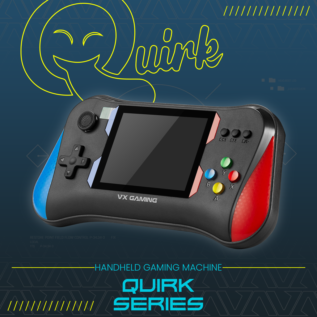 VX Gaming Quirk Series Handheld Gaming Console – Portable Retro Gaming ...